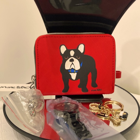 Marc Tetro | Bags | Nwt Marc Tetro Wristlet French Bulldog Black ...